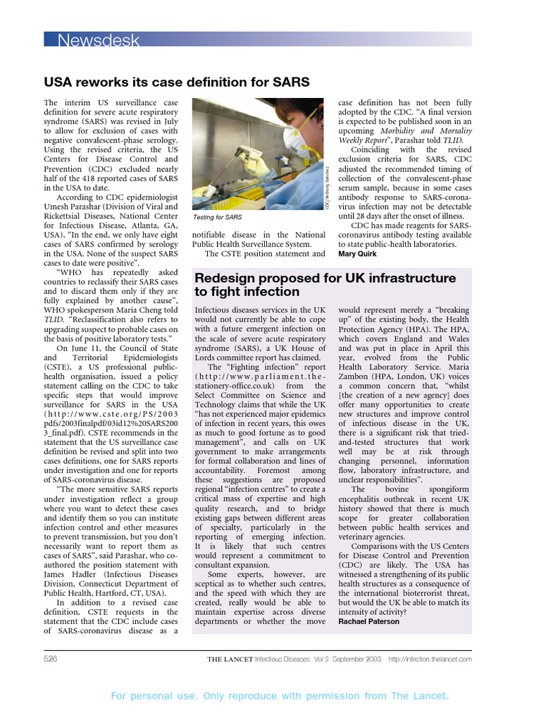 USA-reworks-its-case-definition-for-SARS_laninf | PDF | Infection ...