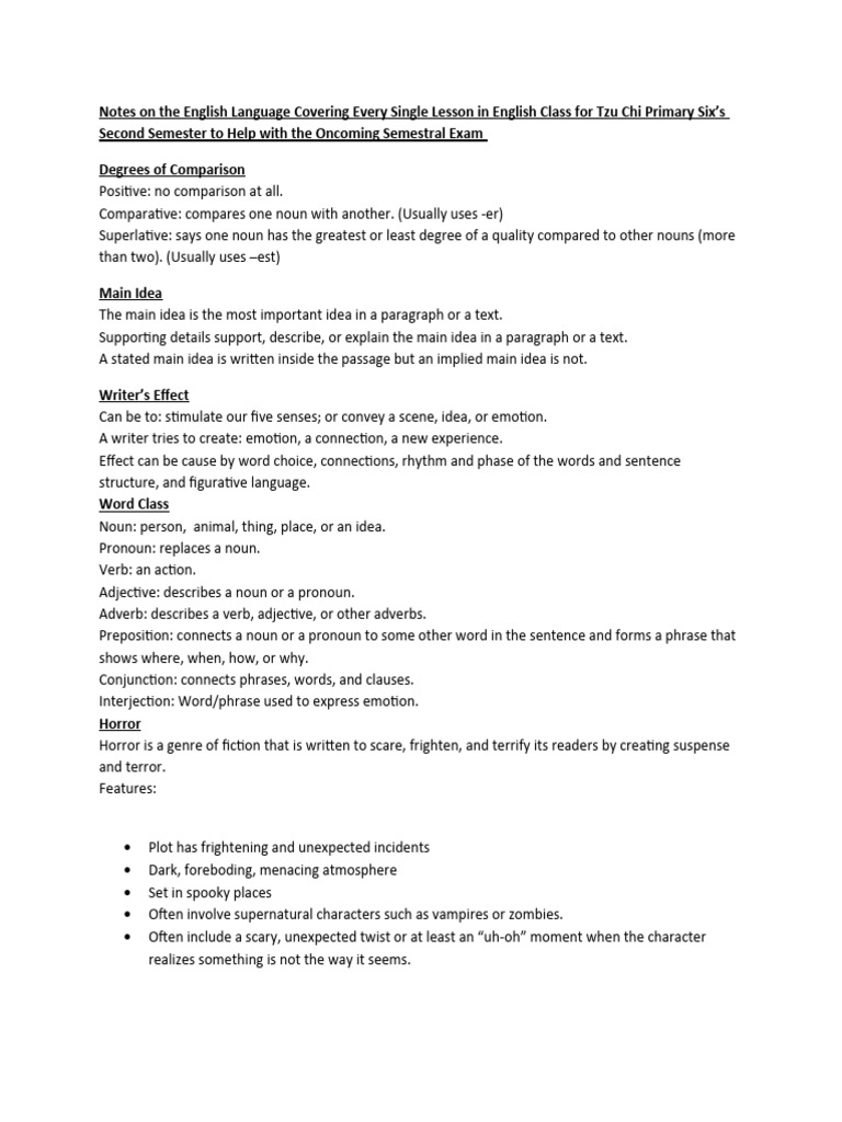 English Notes | PDF | Non Fiction | Noun