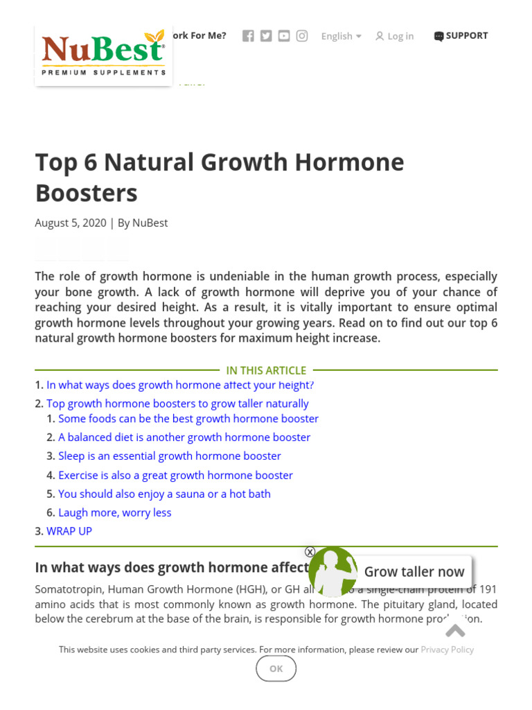 Top 6 Natural Growth Hormone Boosters | Download Free PDF | Growth ...
