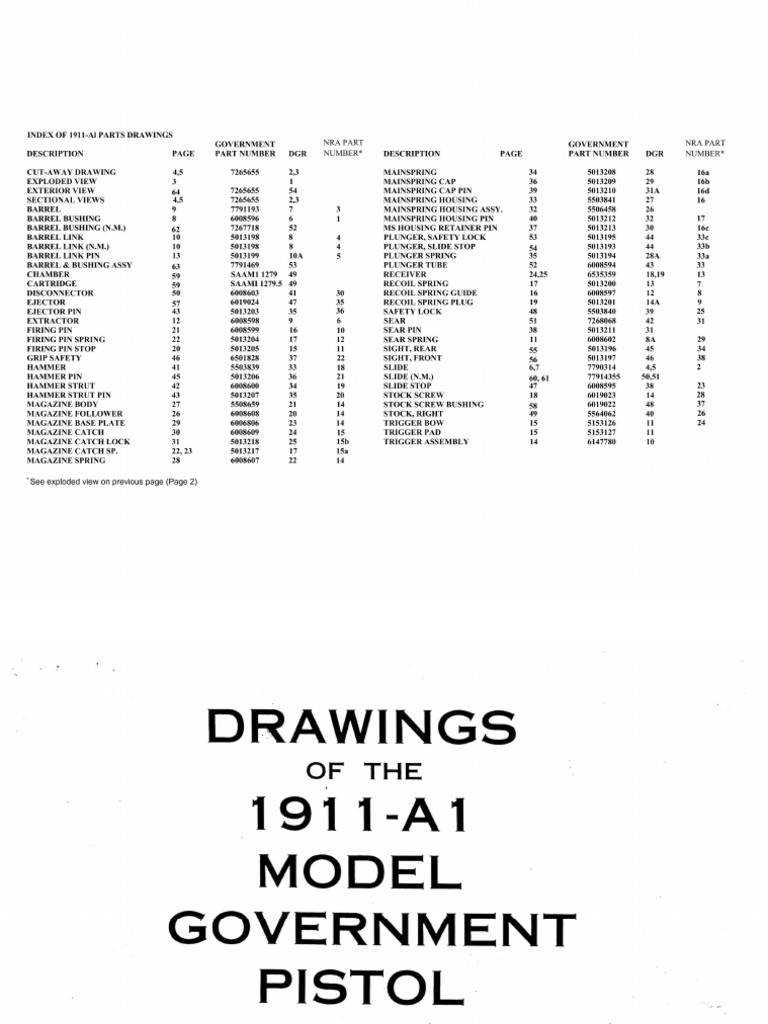 1911 Complete Blueprints Improved | PDF