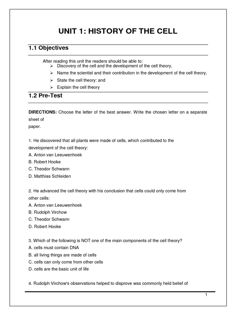 Cell and Molecular Bio Module Final | PDF | Cell (Biology) | Organisms