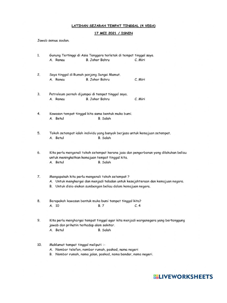 Soalan Objektif | PDF