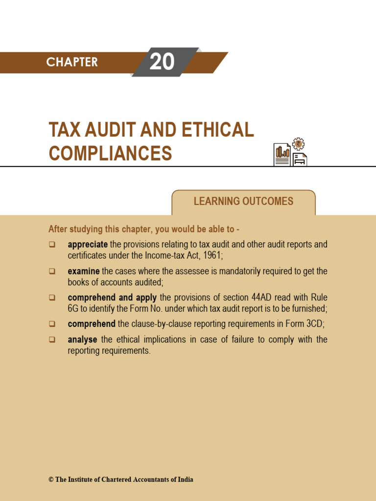 Chapter - Tax Audit & Ethical Compliances | PDF | Auditor's Report ...