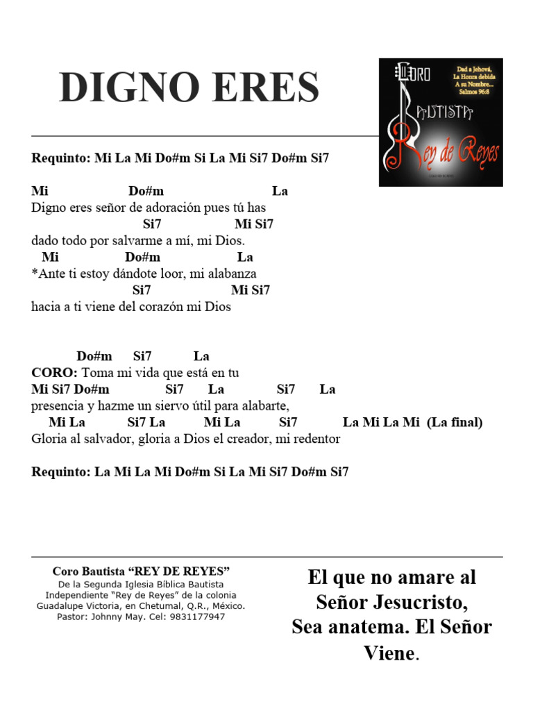 Digno Eres | PDF