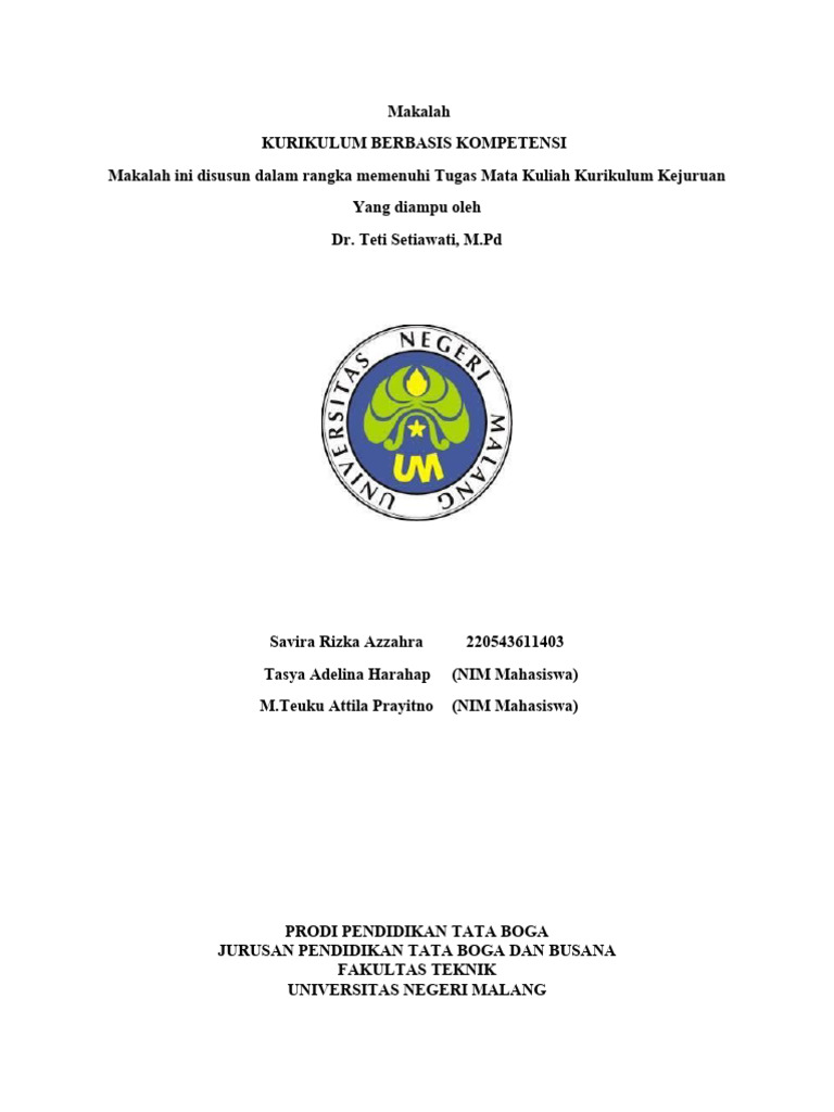 Contoh Template Makalah | PDF