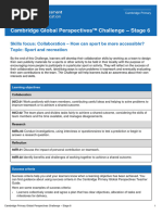 Cambridge Primary Global Perspective Lesson Plans | PDF