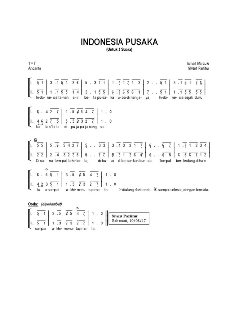 Indonesia Pusaka 2 Suara | PDF