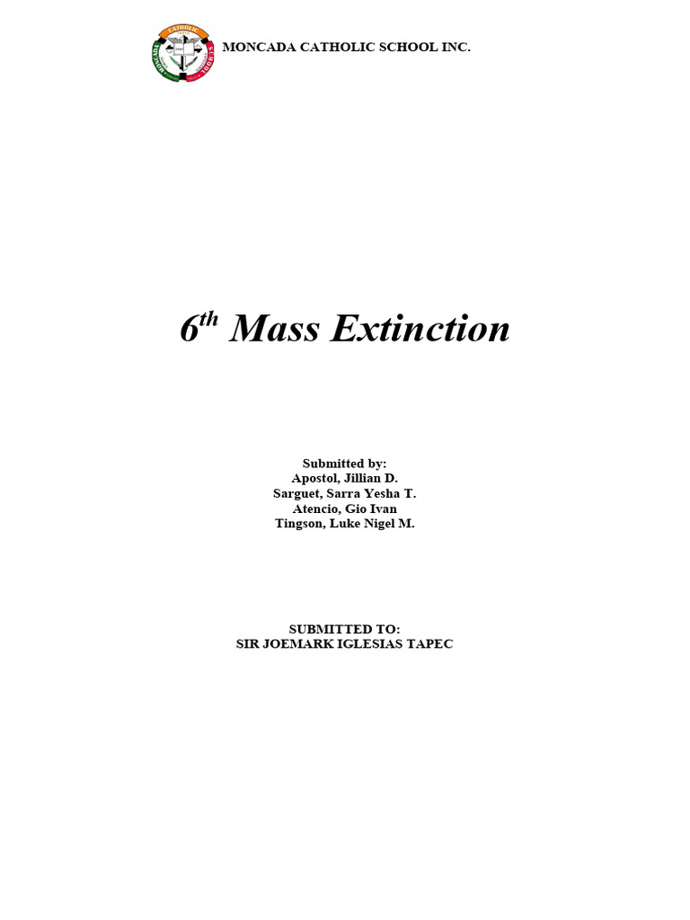 6th Mass Extinction | PDF