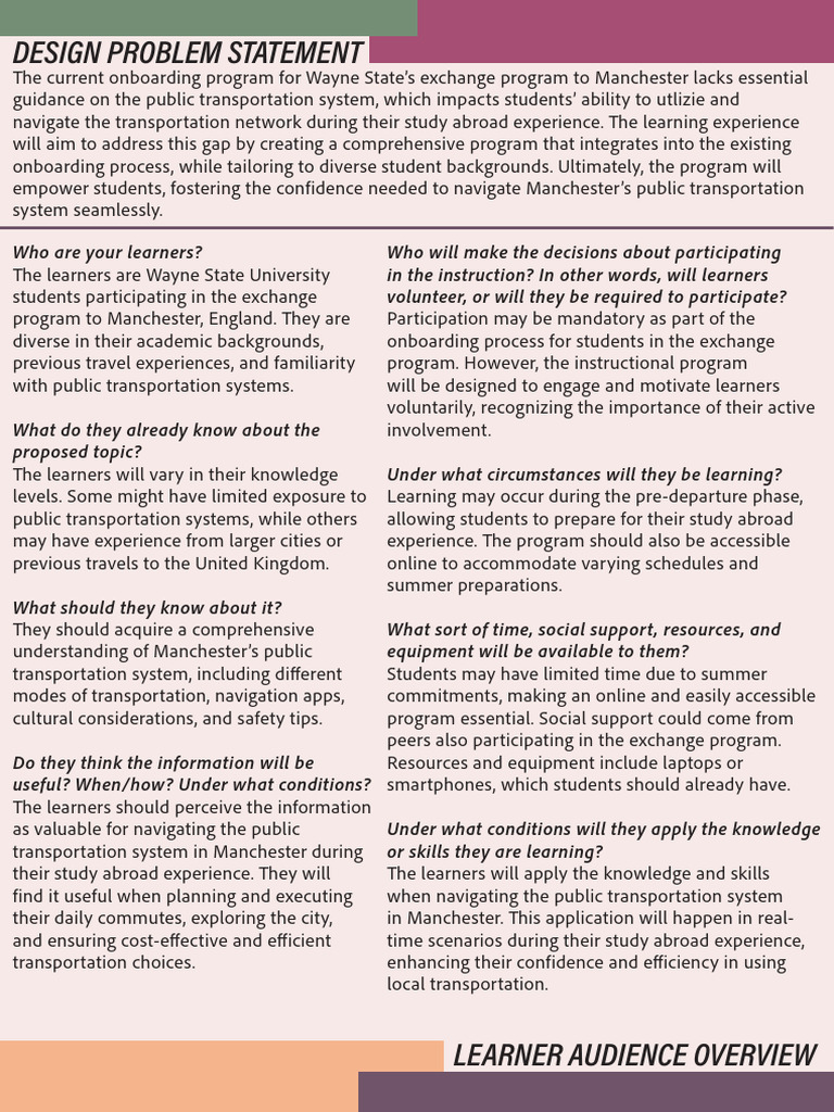 new learner personas | PDF | Learning | Experience