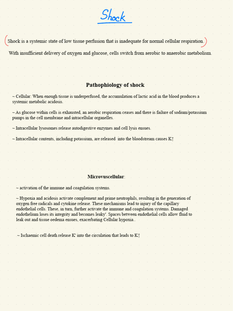 Shock | PDF | Shock (Circulatory) | Hypoxia (Medical)