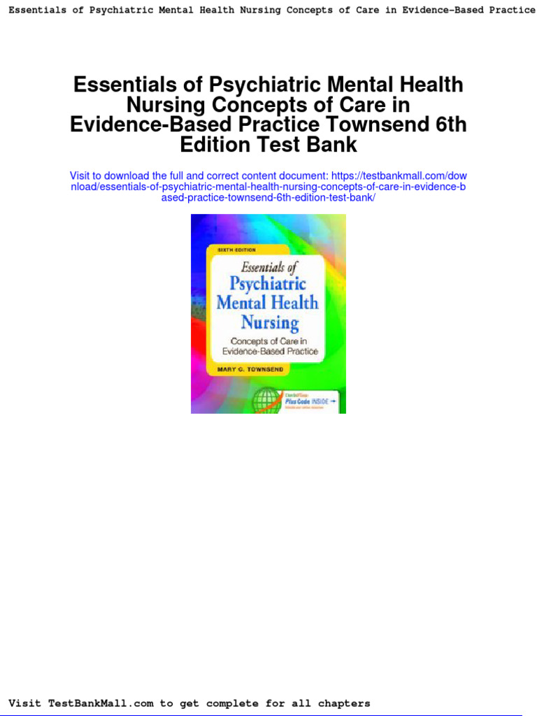 Essentials of Psychiatric Mental Health Nursing Concepts of Care in ...