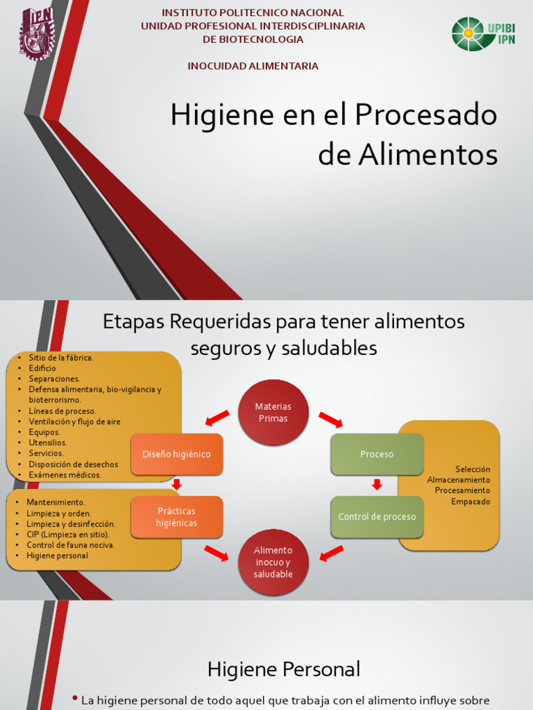 Higiene En El Procesado De Alimentos Pdf Higiene Alimentos