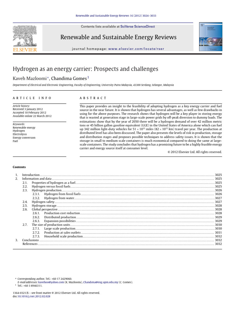 Hydrogen's Future as Energy Carrier | PDF | Energy Storage | Fuels