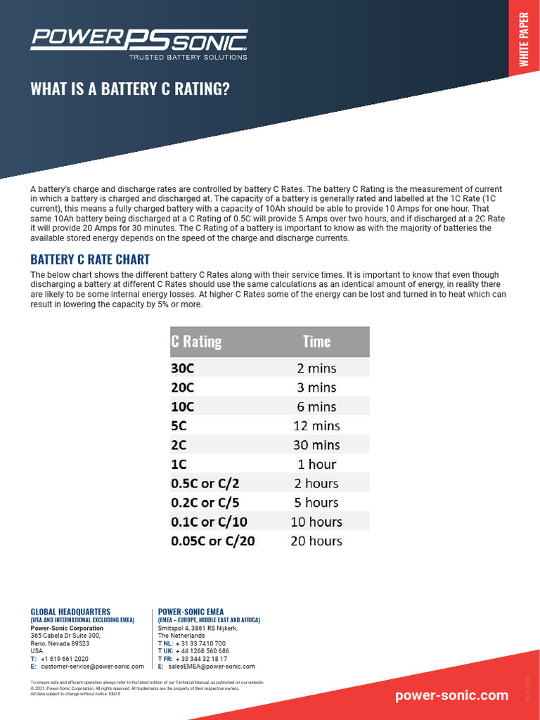 What-is-a-battery-C-rating | PDF | Battery Charger | Physical Quantities