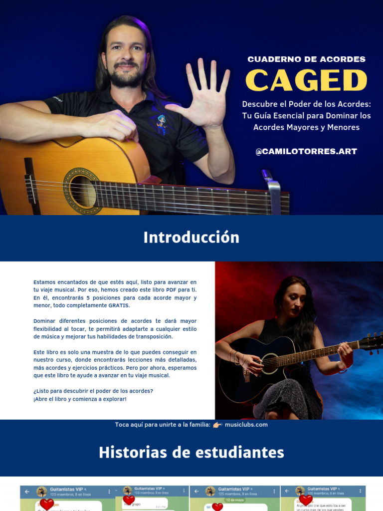 Cuaderno de acordes CAGED por Camilo Torres | PDF | Acorde (Música ...