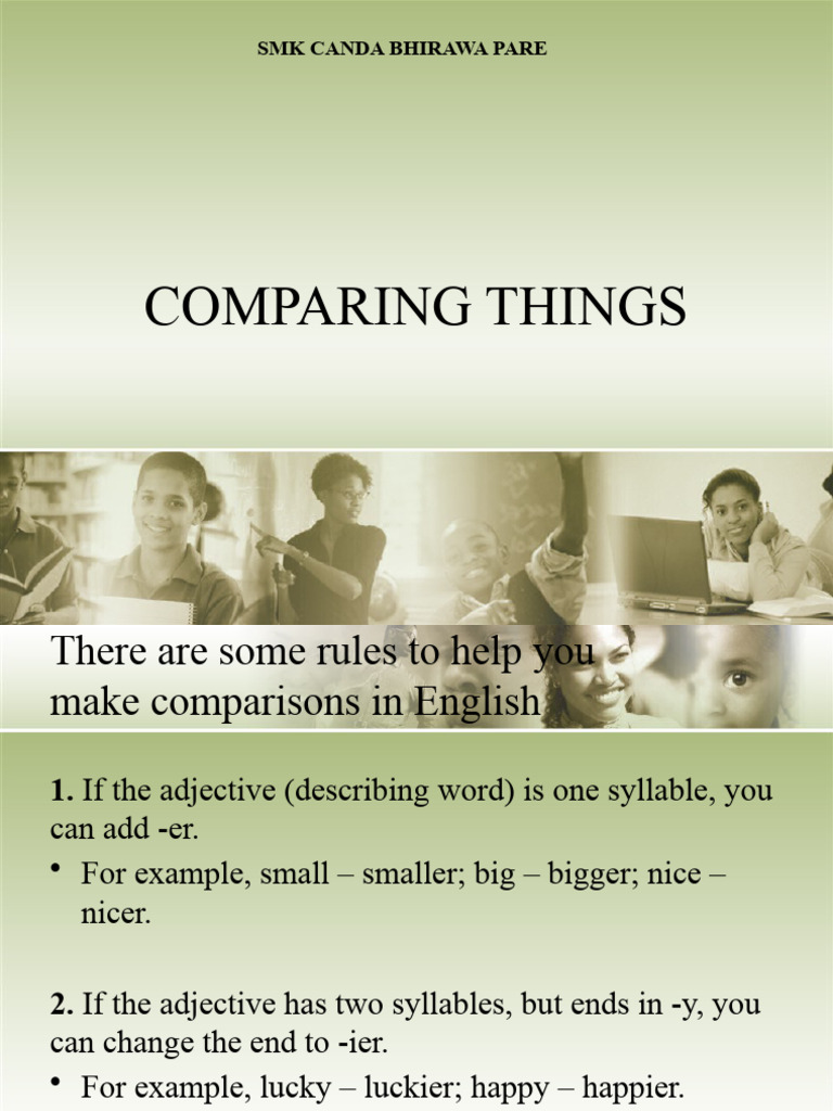 Comparing Things | PDF | Adjective | Human Communication