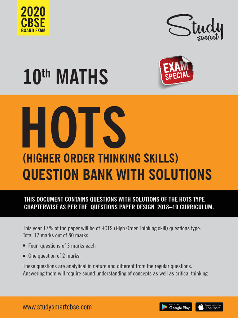 Class 10 Maths Hots Question Bank For 2024 Exam | PDF | Circle | Triangle