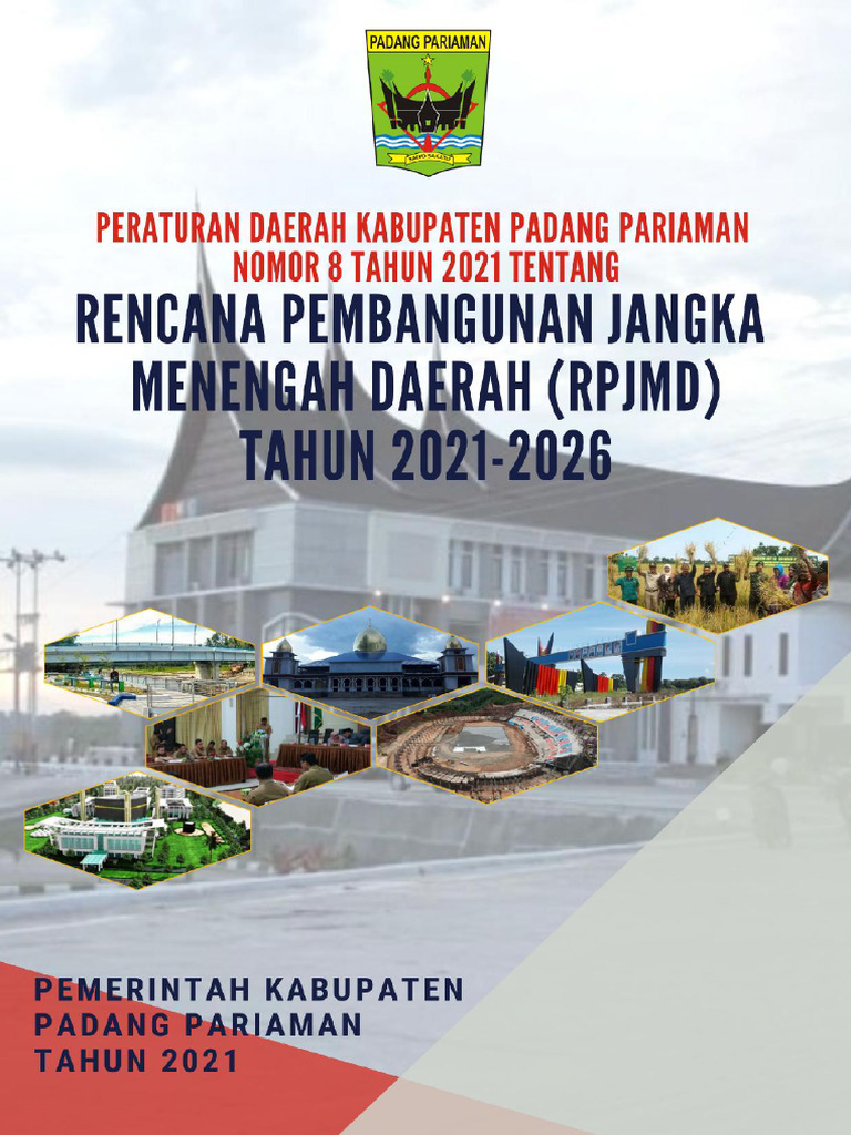 RPJMD Kabupaten Padang Pariaman Tahun 2021-2026 | PDF