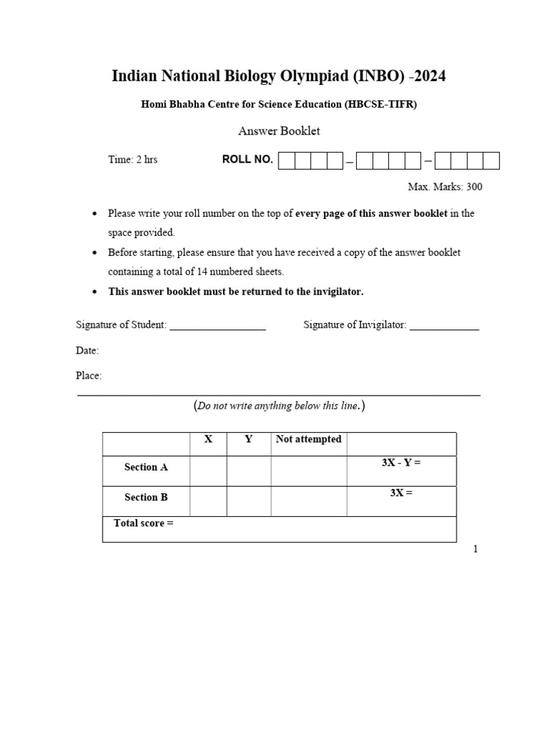 INBO-2024-Solution-20240206 | PDF | Nf κb | Cell Biology