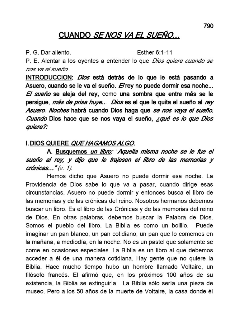 Dios y el Insomnio del Rey Asuero | PDF | Biblia | Tierra