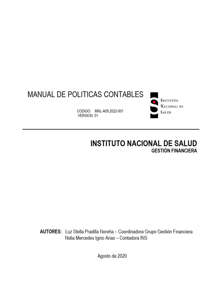 Mnl-A09.2022-001 Manual de Políticas Contables | PDF | Activo intangible | Contabilidad