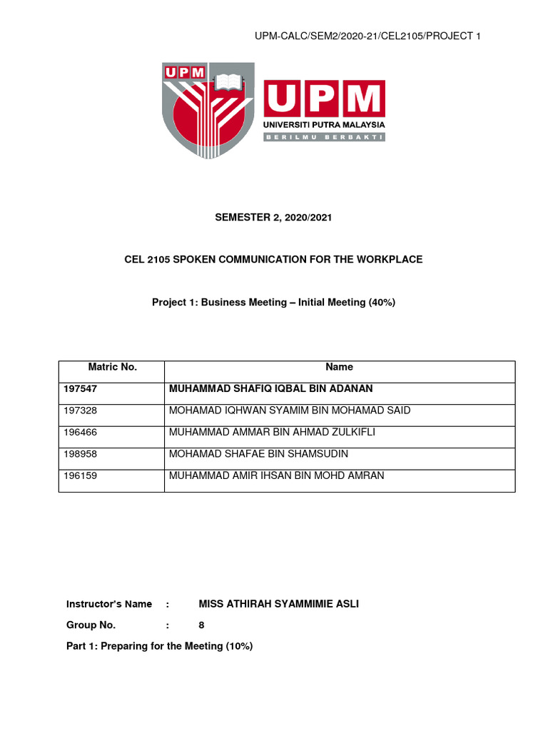 CEL2105 Project 1 - Submission Form Sem220202021 | PDF | Occupational ...