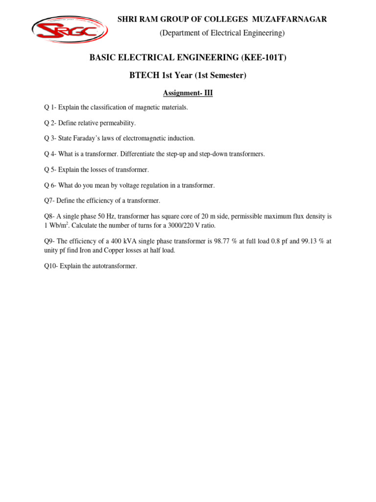 Bee Assignment Unit-3 | PDF