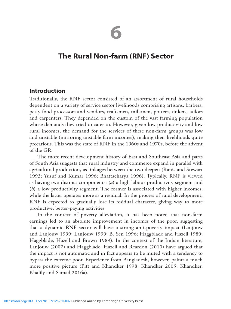 13.0 PP 84 98 The Rural Non-Farm RNF Sector | PDF | Agriculture ...