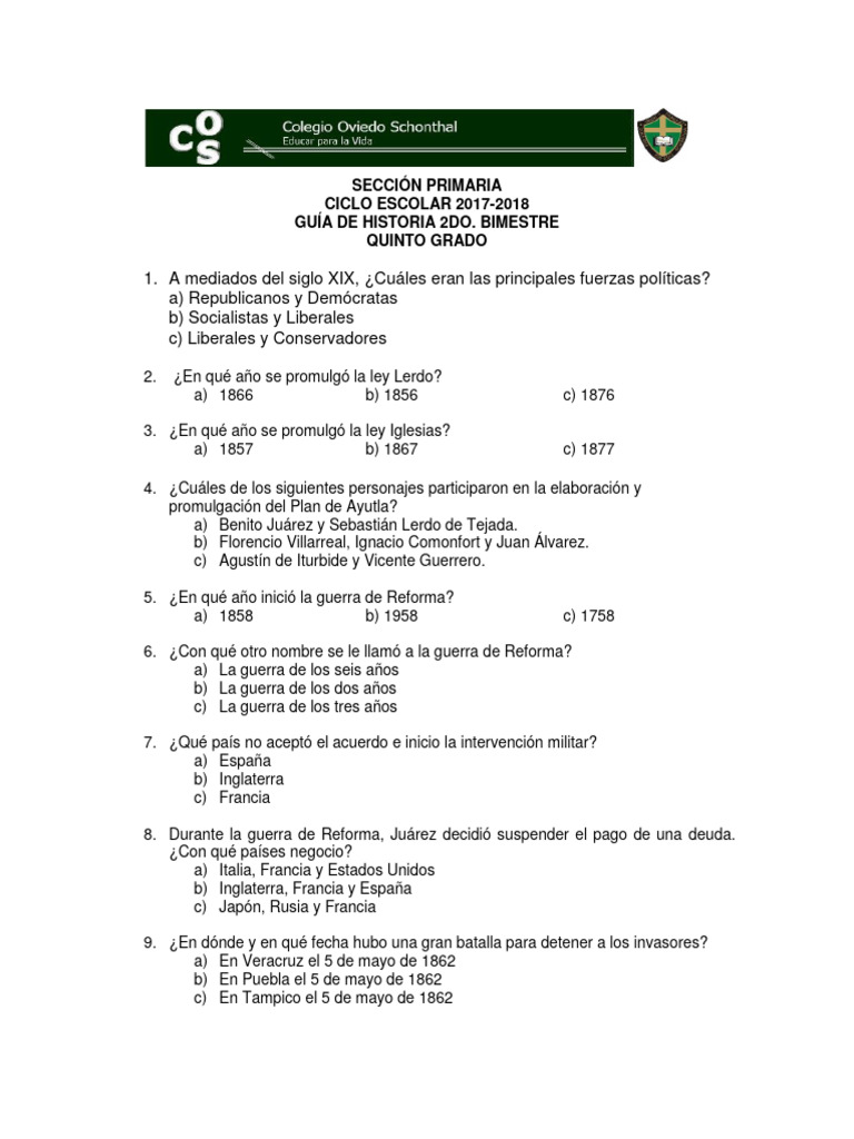 Historia 2do Bim | PDF | México | Gobierno