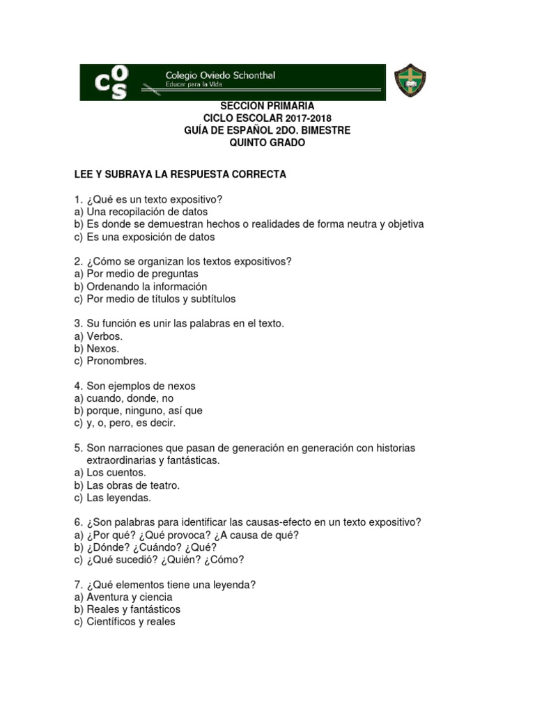 Ejercicios de Textos Expositivos para Primaria | PDF | Narración