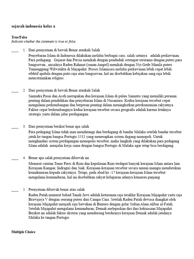 Sejarah Kerajaan Maritim di Nusantara | PDF