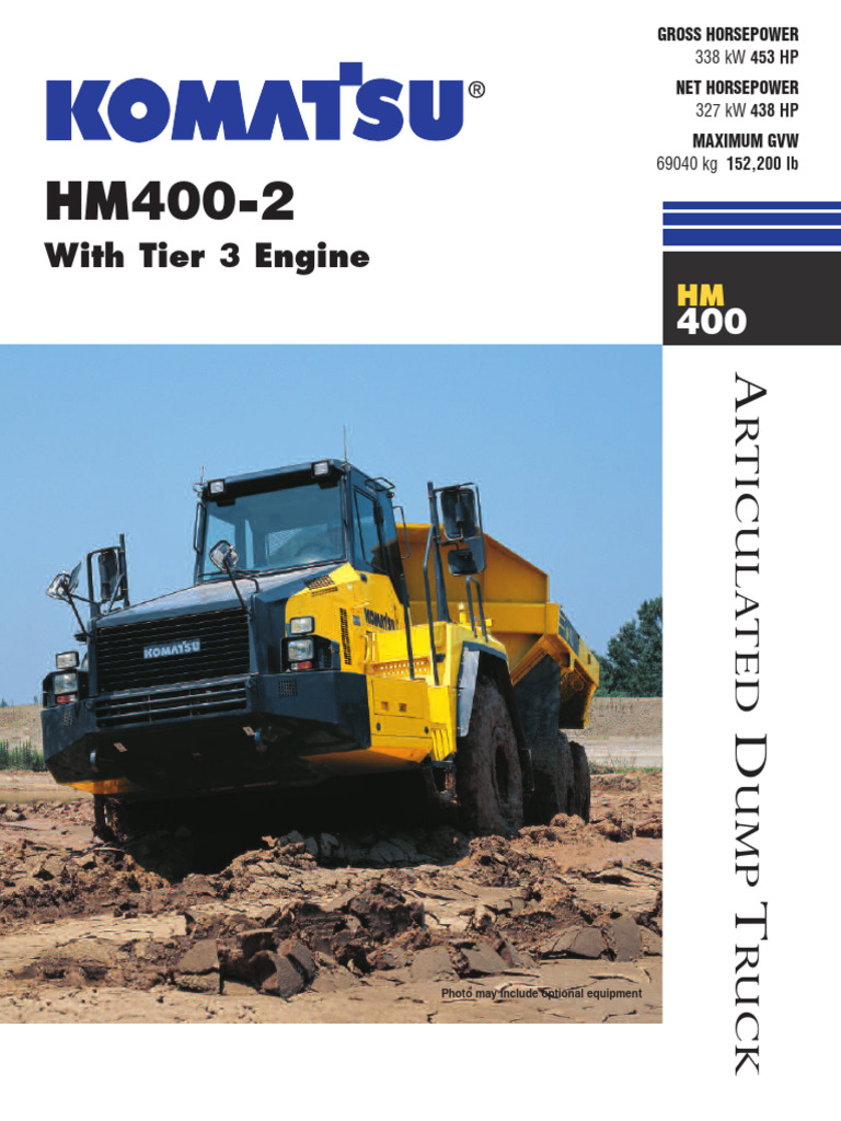 Komatsu HM400-2R | PDF | Horsepower | Truck