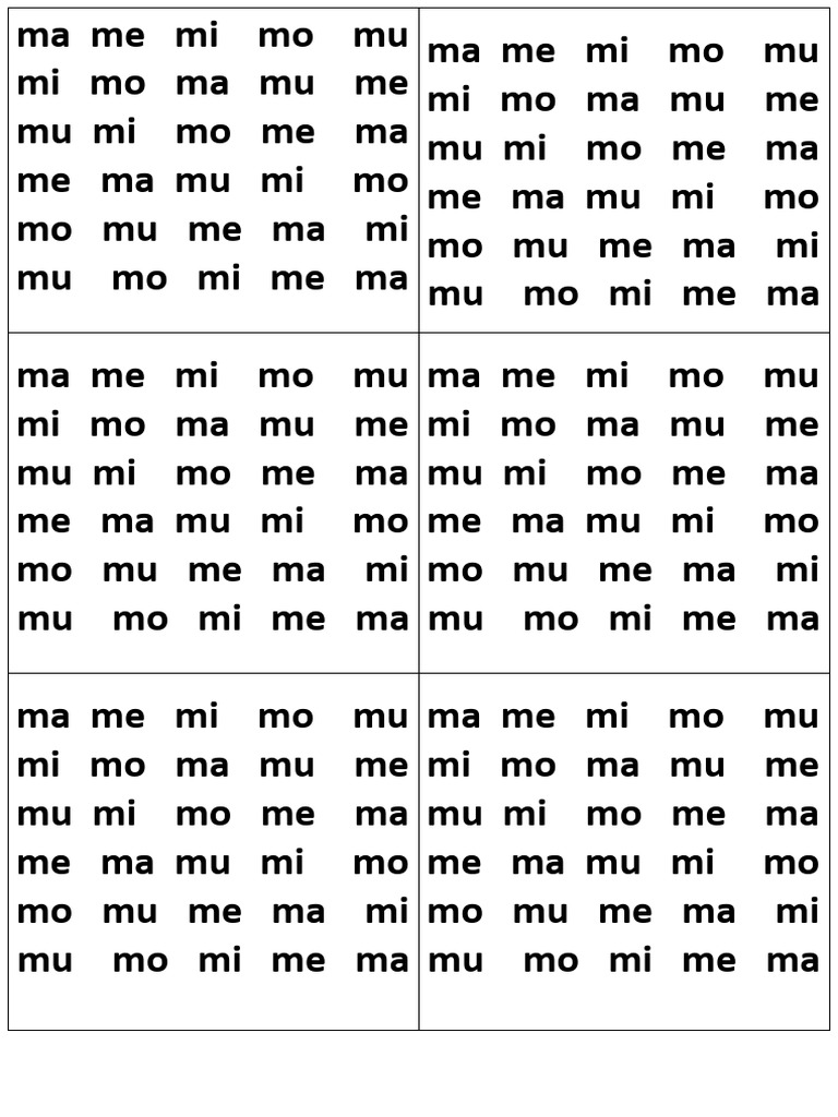 Level 7 Mastery of The Syllables With M Vowel Sounds | PDF