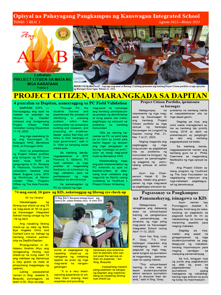 Ang ALAB - Kauswagan Is Passport | PDF