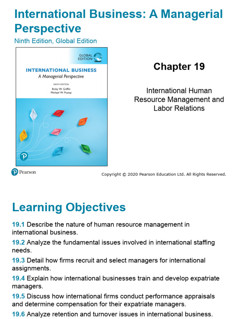 19 - Griffin - Ch19 - Lecture - International HRM (Week 12) | PDF | Cost Of Living | Human ...