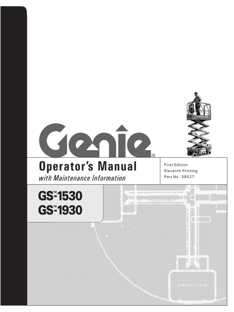 Genie Operator S Manual Download Free Pdf Elevator Crane Machine