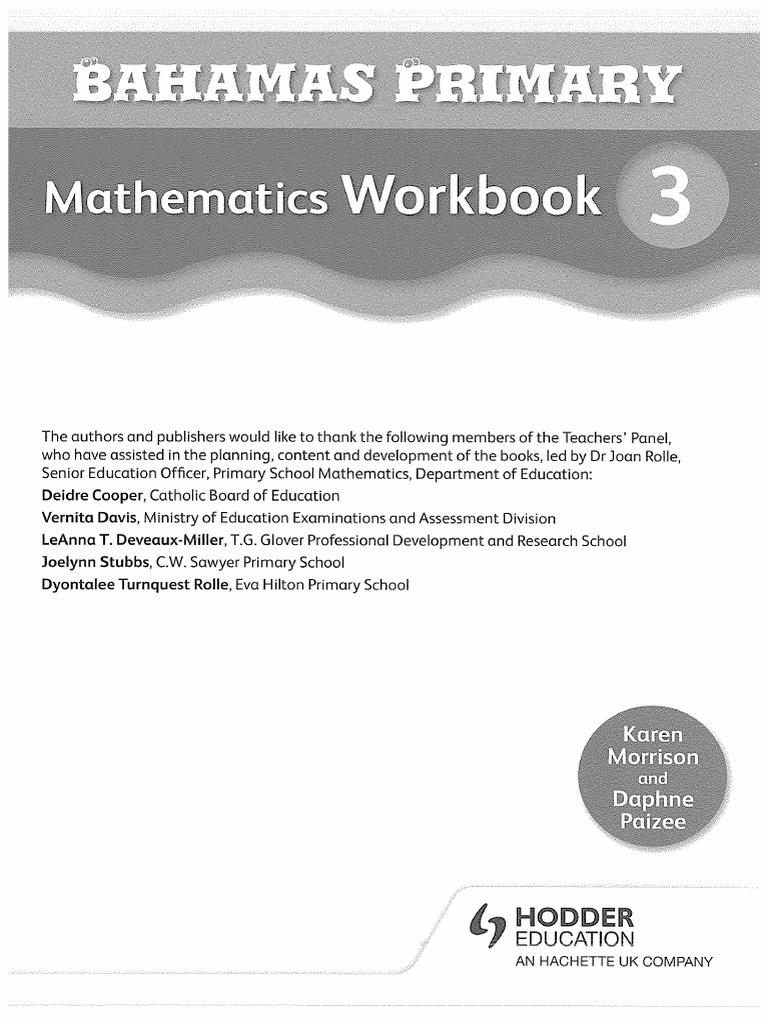 Bahamas Primary Maths Workbook 3 Answers | PDF