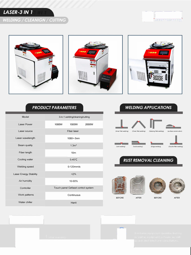 3in1 Fiber1500w | PDF | Laser | Construction