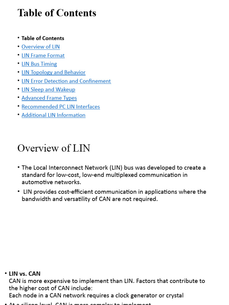 Lin Bus | PDF | Internet Protocols | Computer Architecture