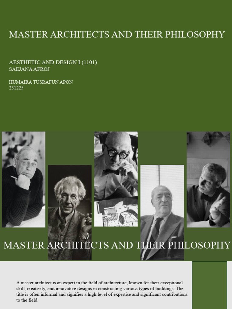 5 Master Architects | PDF | Design