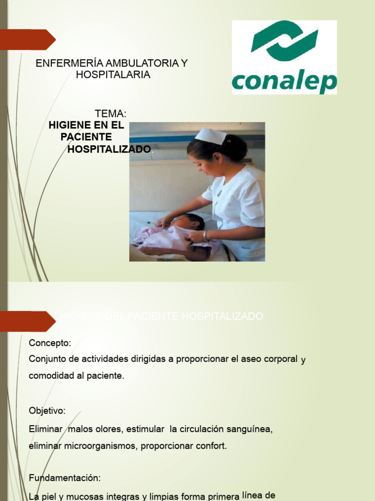 Higiene Del Paciente | PDF | Higiene | Agua