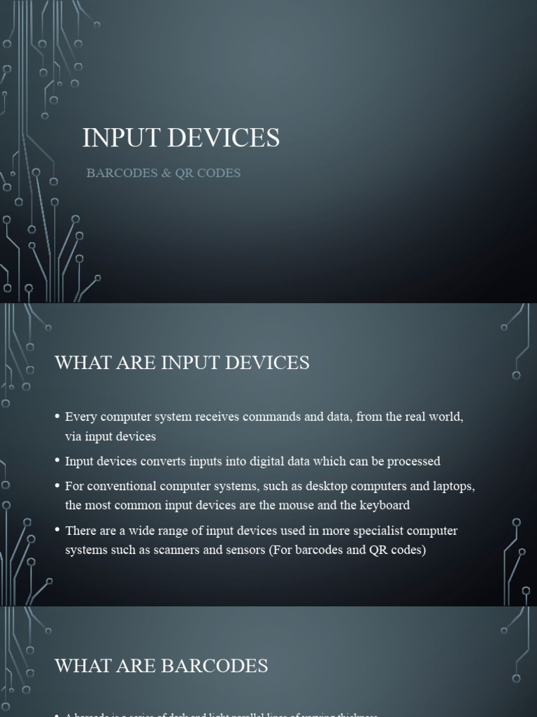 Input Devices | PDF | Qr Code | Barcode