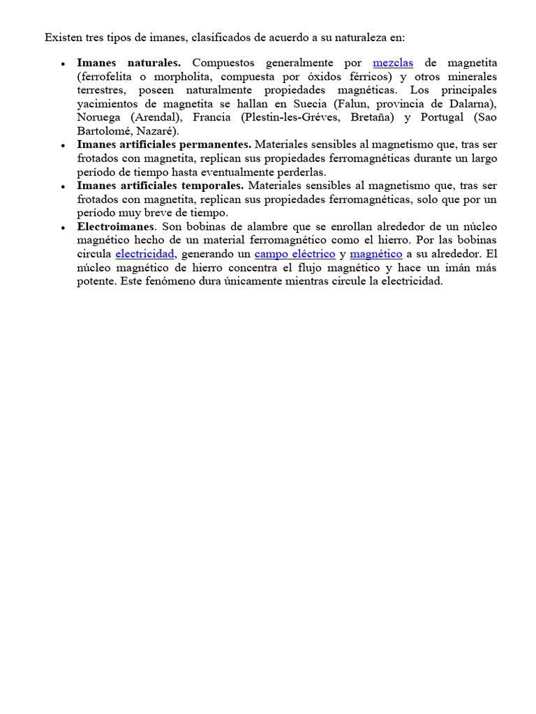 Existen Tres Tipos de Imanes | PDF