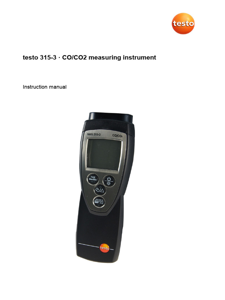 Testo 315 3 Instruction Manual | PDF | Calibration | Humidity