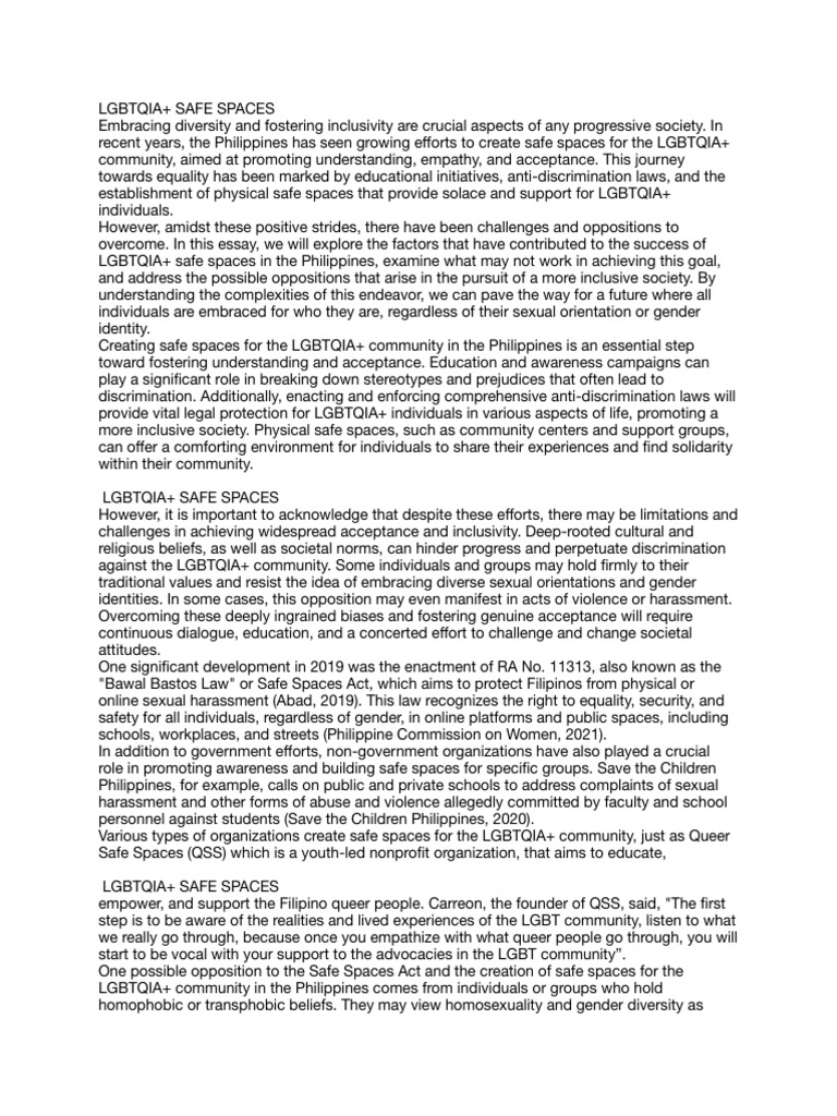 LGBTQ Essay | PDF | Lgbt | LGBTQIA+ Studies