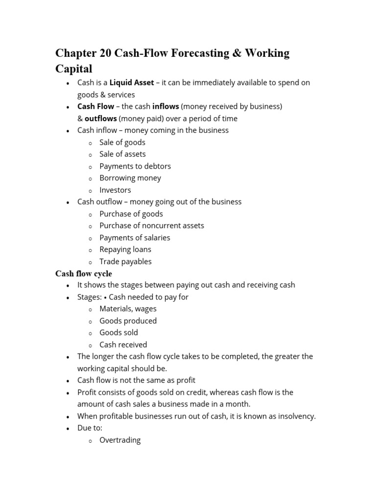 Chapter 20 | PDF | Working Capital | Finance & Money Management