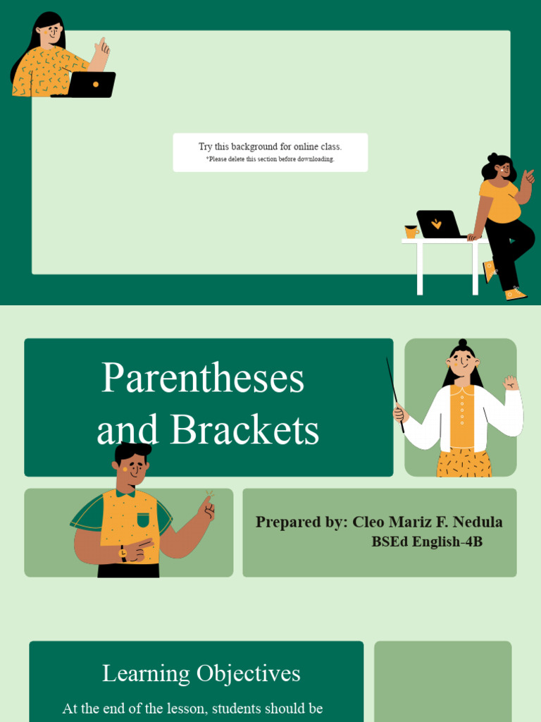 brackets and parentheses | PDF | Bracket | Punctuation