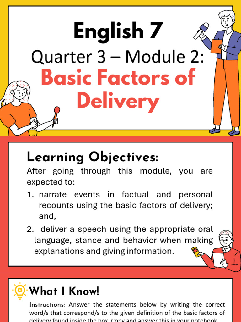 Basic Factors of Delivery | PDF | Nonverbal Communication | Communication