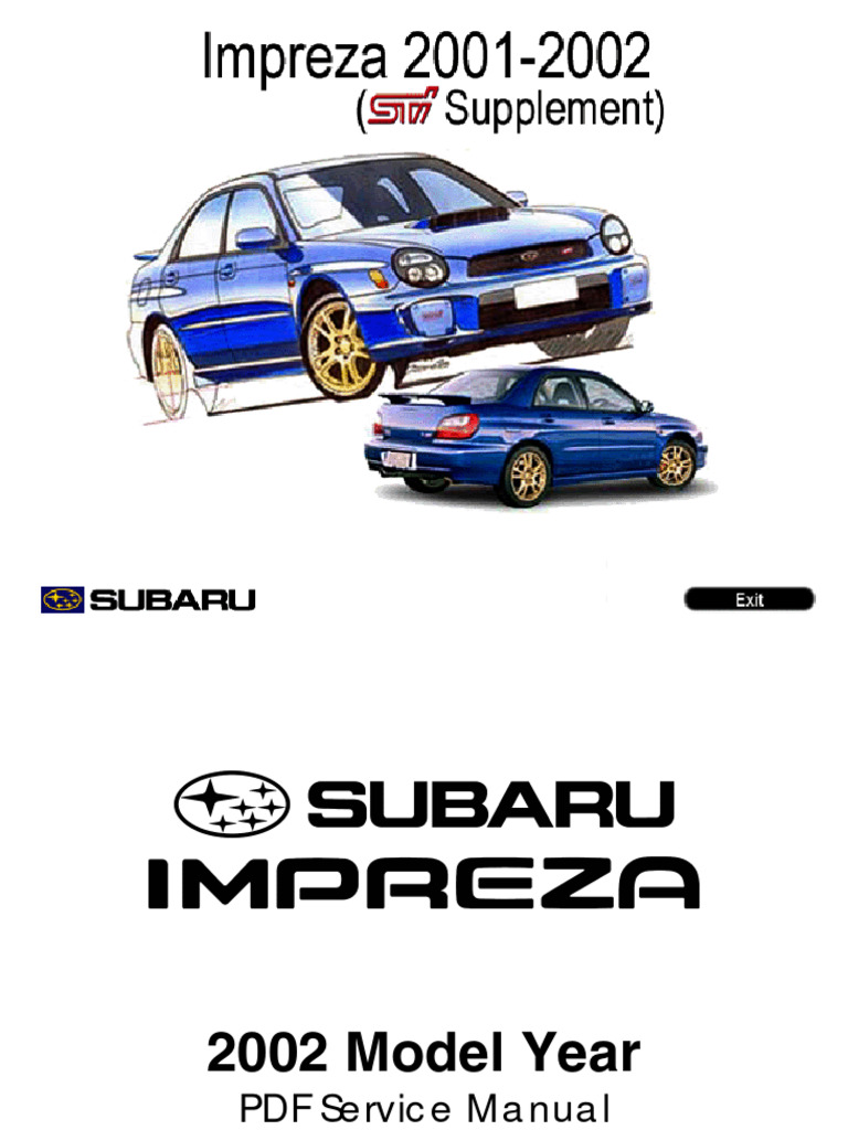 2002 Subaru Impreza STi Manual | PDF | Gear | Transport