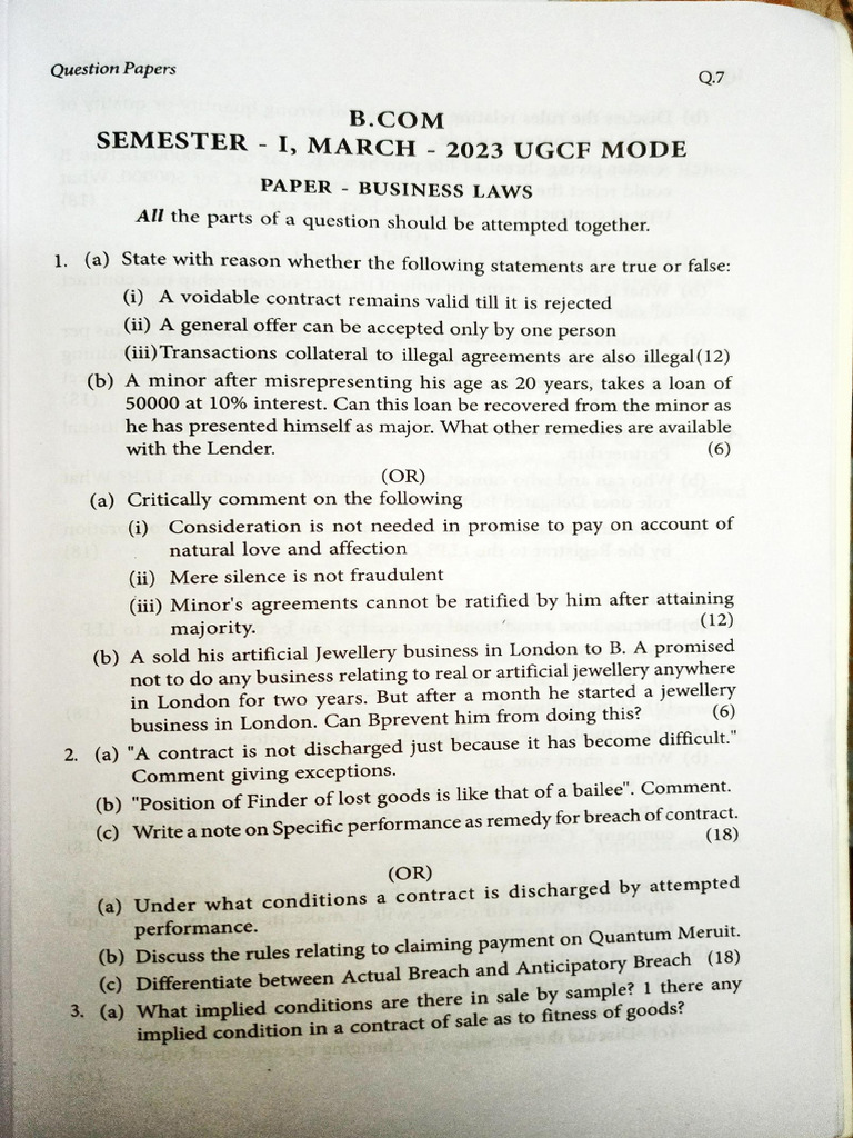 Pyq Bcom Program | PDF